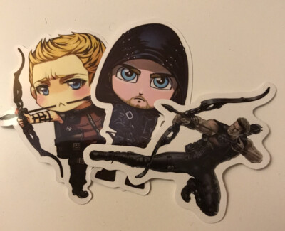 Lot of 3 Hawkeye Marvel Vinyl Stickers New For Computer Etc Free ...