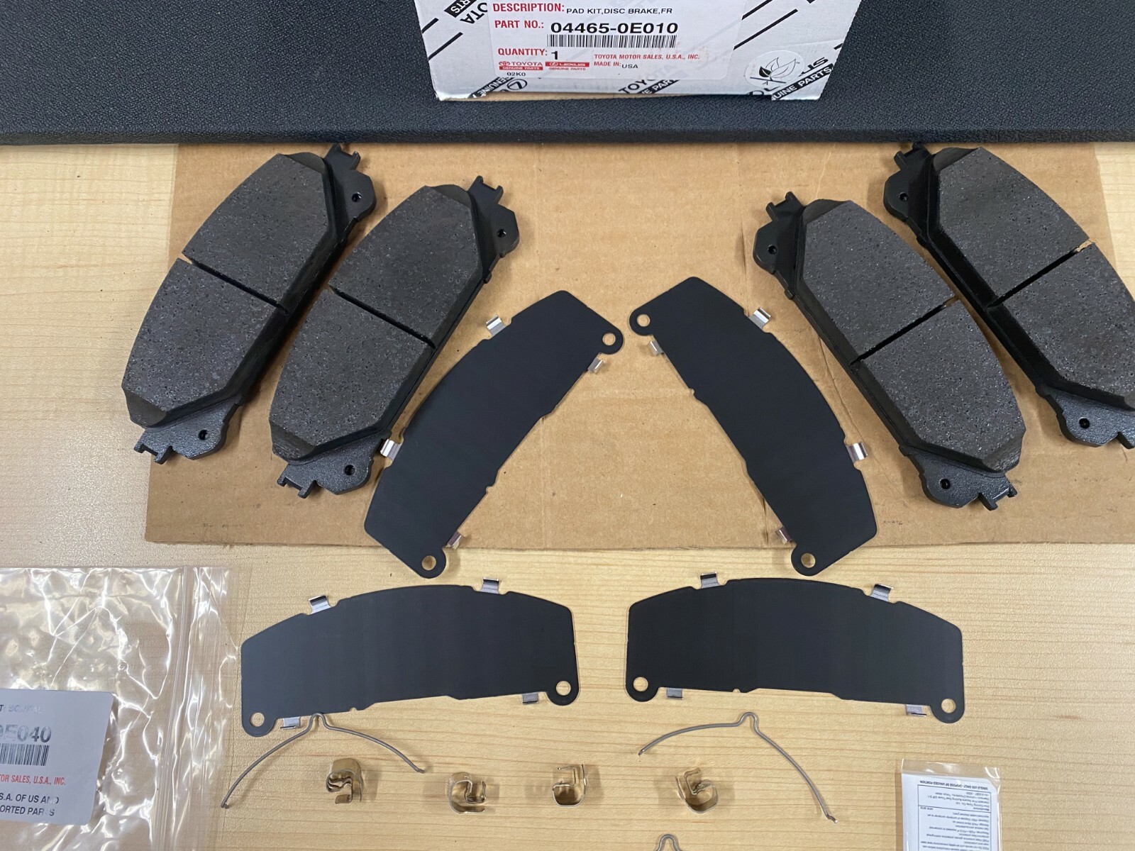 2011-2020 TOYOTA SIENNA GENUINE FRONT OEM BRAKE PAD SET WITH SHIMS ...