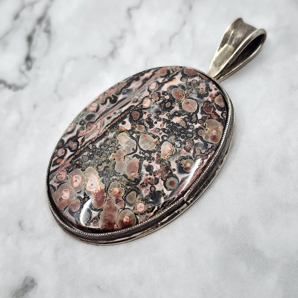 Vintage Native american Leopard Skin Jasper Natural Necklace Pendant ...
