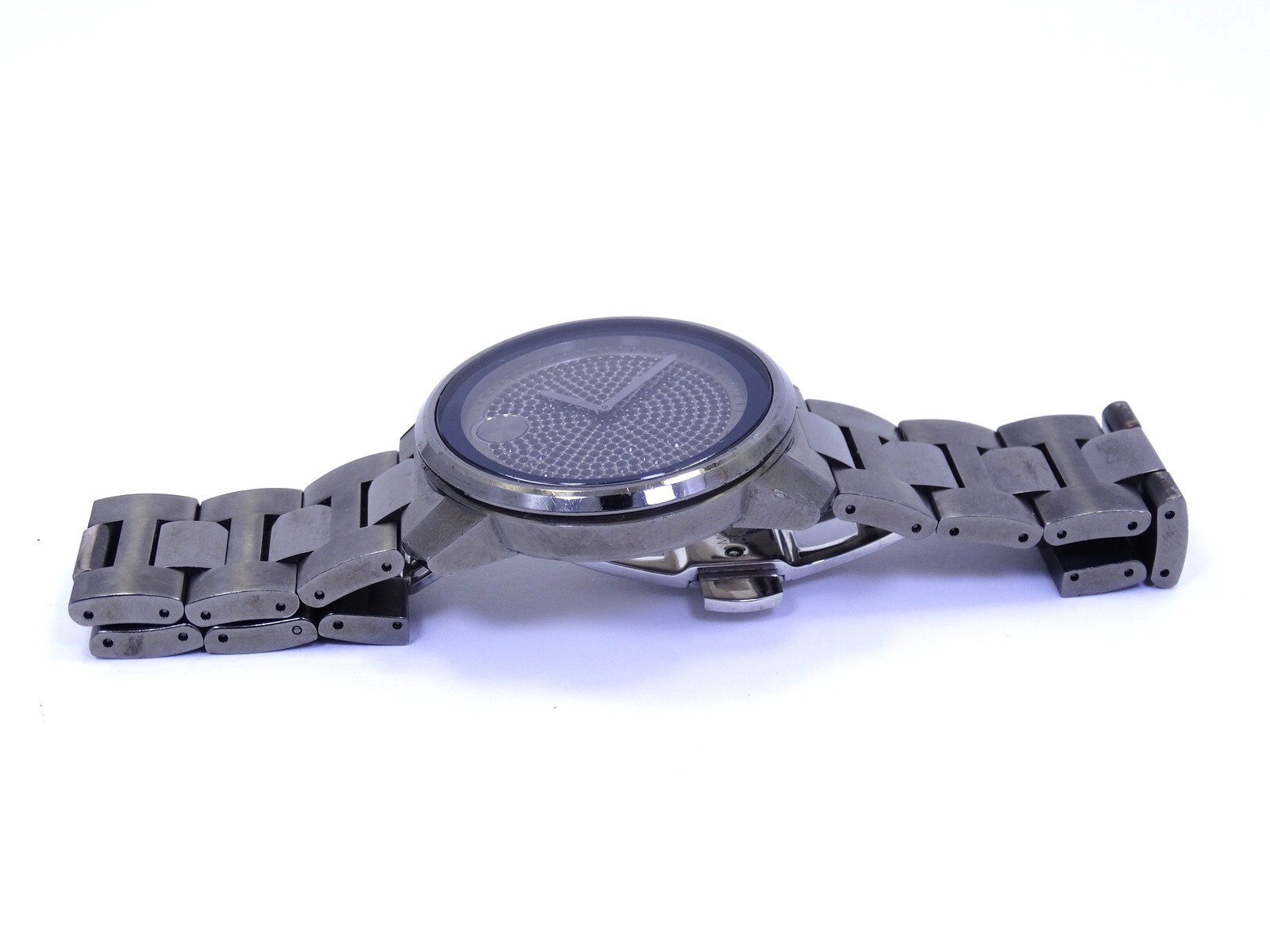 MOVADO BOLD Men's MB.01.1.34.6547 Black Crystal Dial Gun Metal Steel ...