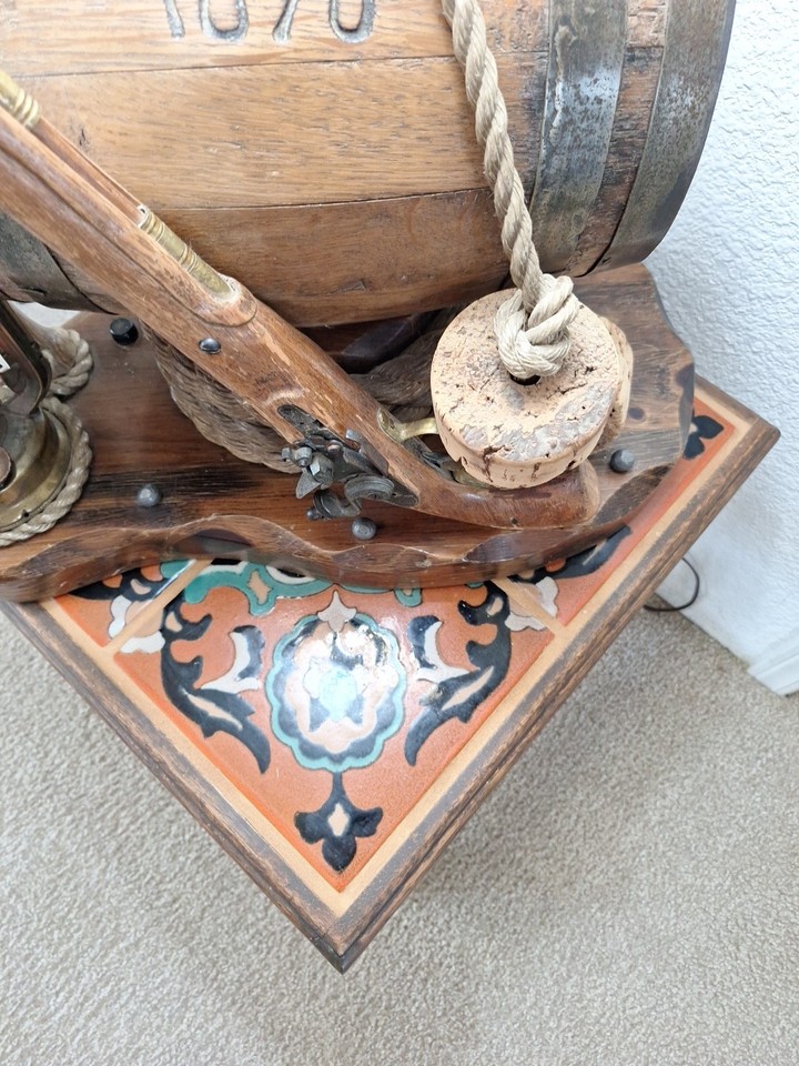 Vintage 1970s Nightwatch Lamp Co. Pirate Nautical Design Block & Tackle ...