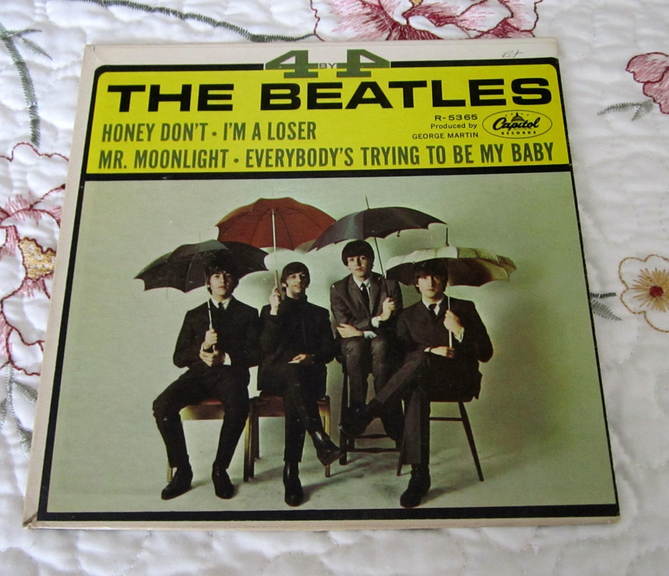 The Beatles-4 By 4-Vinyl Extended Play vinyl 45 with Cover | eBay