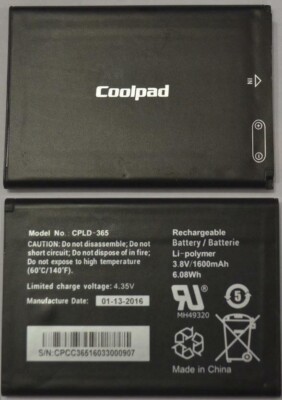 New OEM Original Authentic Coolpad Rogue 4G 3320A CPLD-365 1600mAh ...
