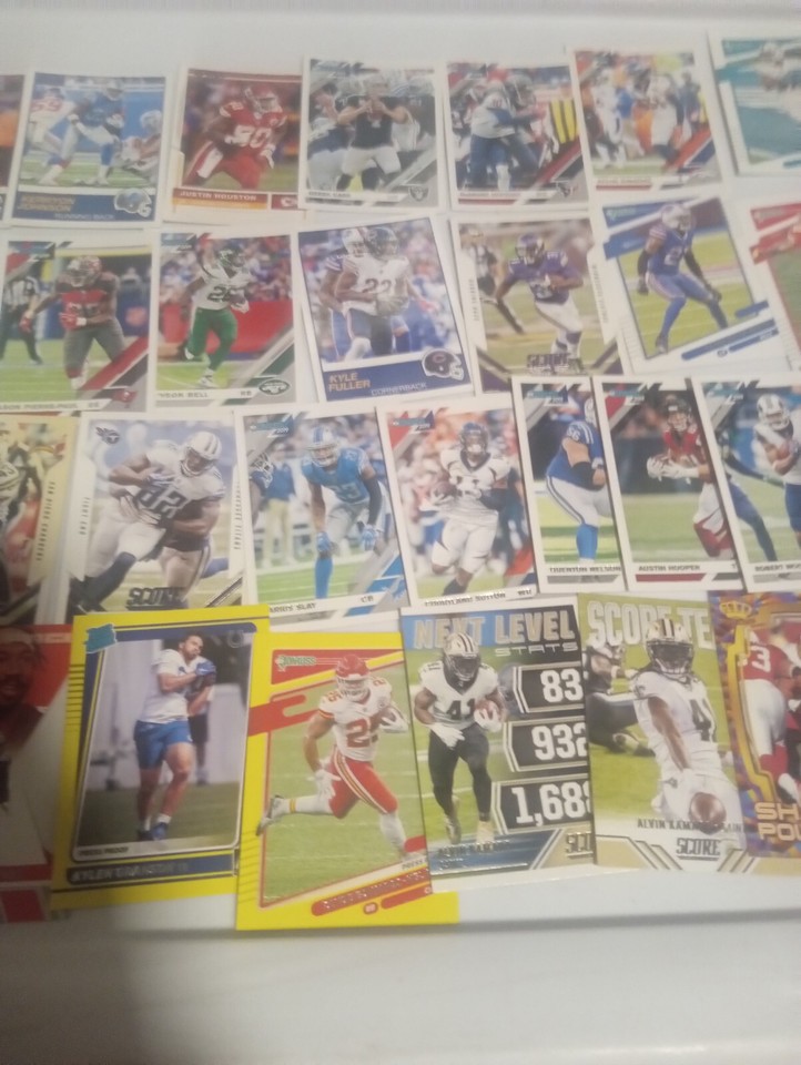 Huge Lot NFL Trading Cards Storage Unit Estate x100 Cards Rookies HOF ...