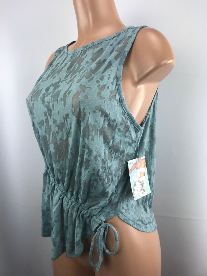 Joy Lab Tank Top Burnout Cinch S M L XL Light Blue JoyLab Target ...