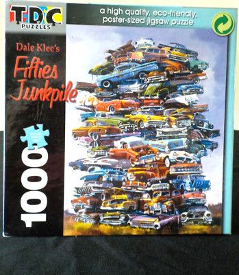 NEW Dale Klee FIFTIES JUNKPILE Antique Cars Trucks TDC Puzzle Recycled ...