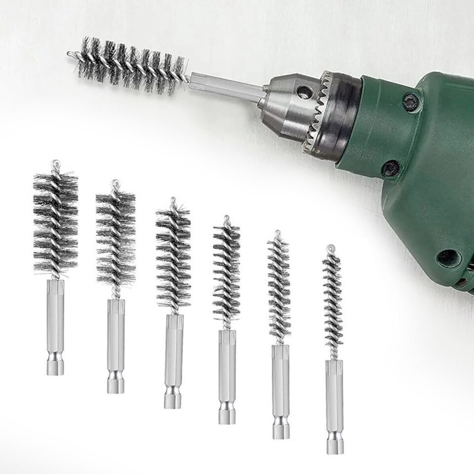1/4in Hex Shank Stainless Steel Cleaning Wire Bore Brush 8-19mm for ...