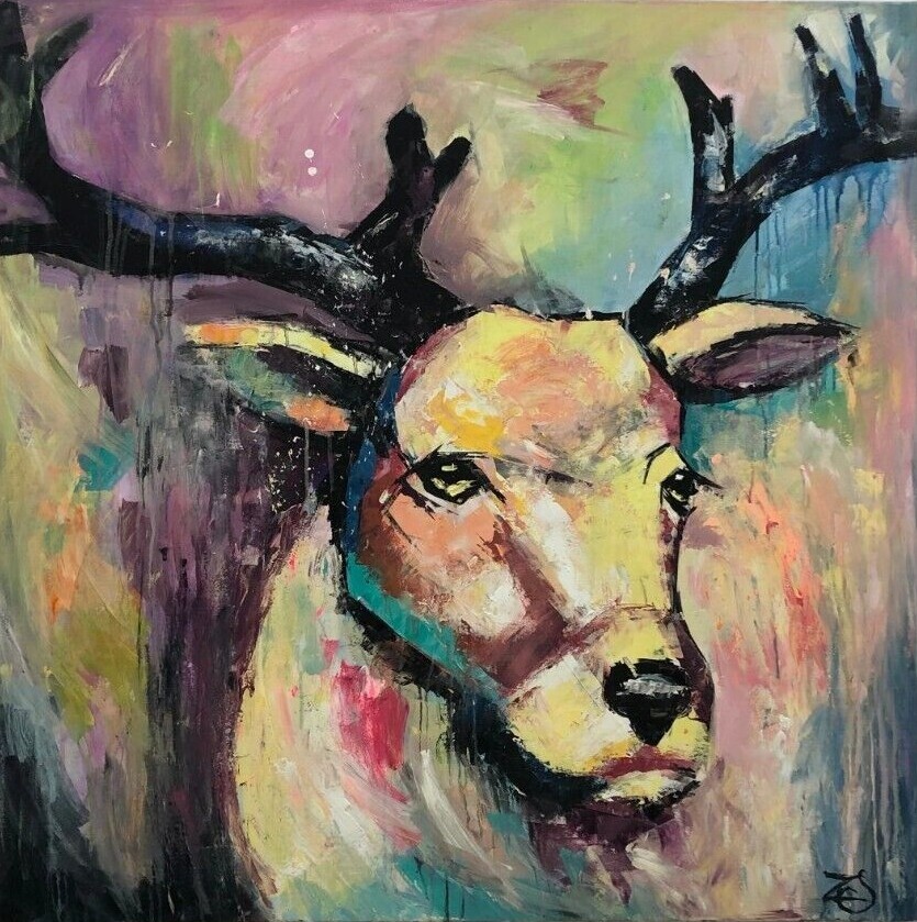 Deer Painting Abstract