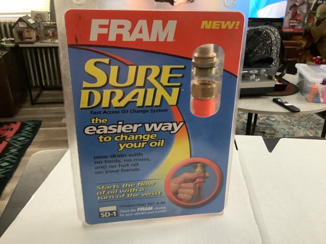 FRAM Sure Drain Sd-1 Oil Change System 1/2" X 20 Thread Size for sale ...
