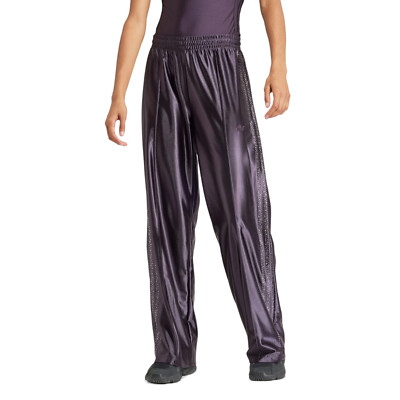 Women's Adidas Originals Shiny Black Embellished Bling 3 Stripes Track ...