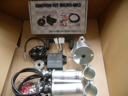 TRIUMPH NORTON BSA A10 A7 ELECTRONIC IGNITION SET MAG - 6 VOLT DYNAMO ...
