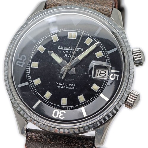 ORIENT Calendar Auto Orient King Diver AAA T19202 1960s 42mm 21 Jewels ...