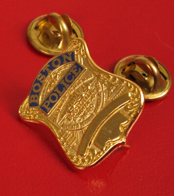 VINTAGE BOSTON MASSACHUSETTS POLICE DEPARTMENT BADGE TIE PIN INSIGNIA ...
