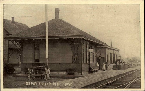 UNITY MAINE ME Railroad Train Station Depot Antique Postcard | eBay