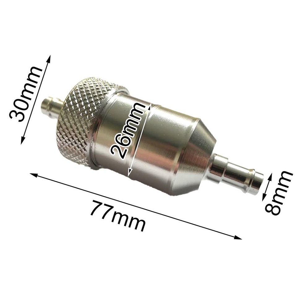 High Performance 8MM Inline Fuel Filter for Motorcycles Mopeds and ...