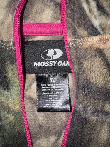 Mossy Oak Child’s Size Small Fleece Camoflauge Jacket With Pink Trim ...