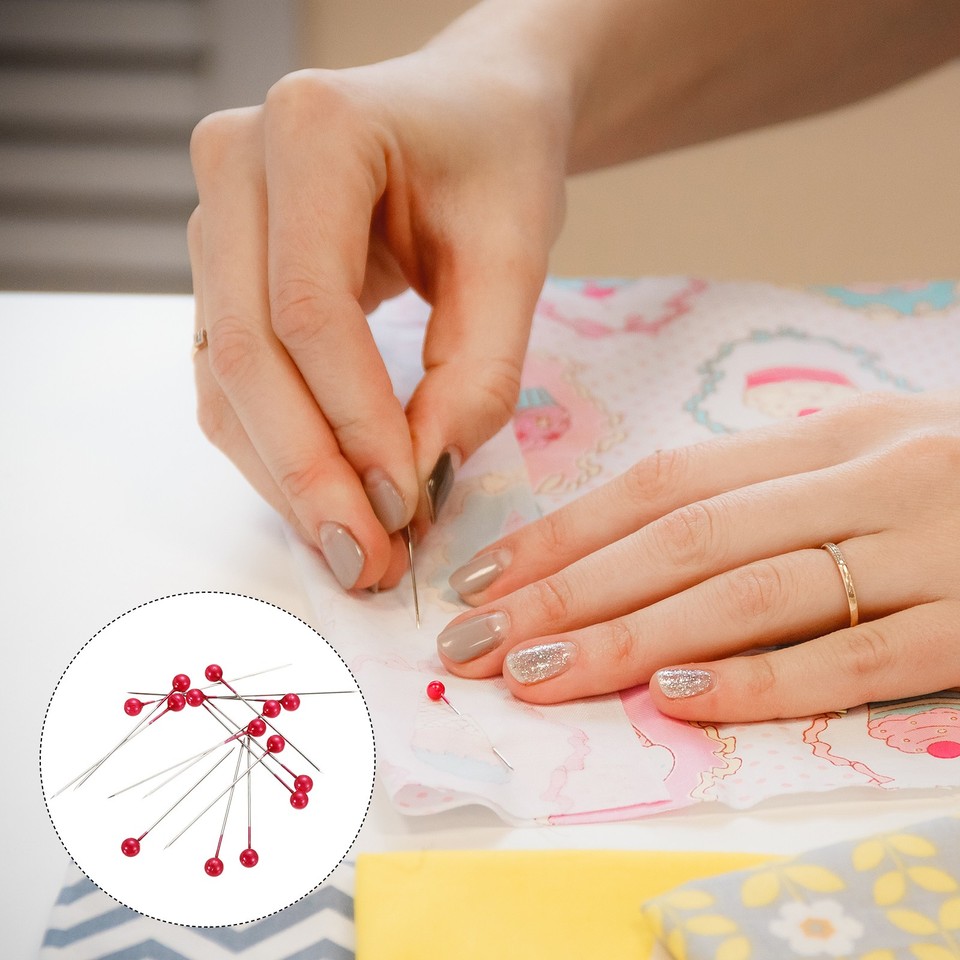 800pcs Sewing Pins Round Pearl Dressmaking Corsage Pins Straight Pins ...
