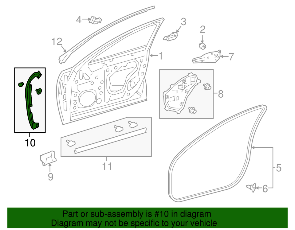 Genuine Lexus Door Shell Seal 67865-50050 | eBay