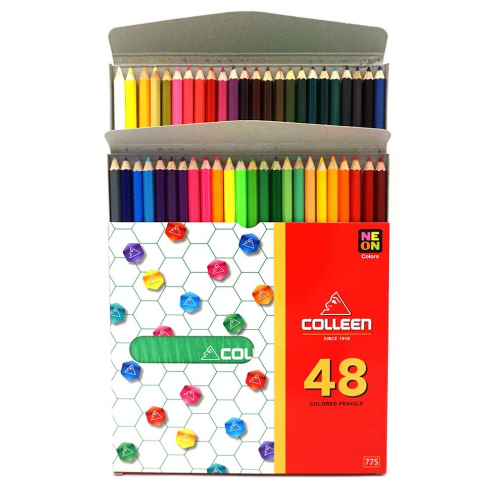 Colleen 48 NEON Color Pencils Colleen 48 Colors 48 Bars | eBay
