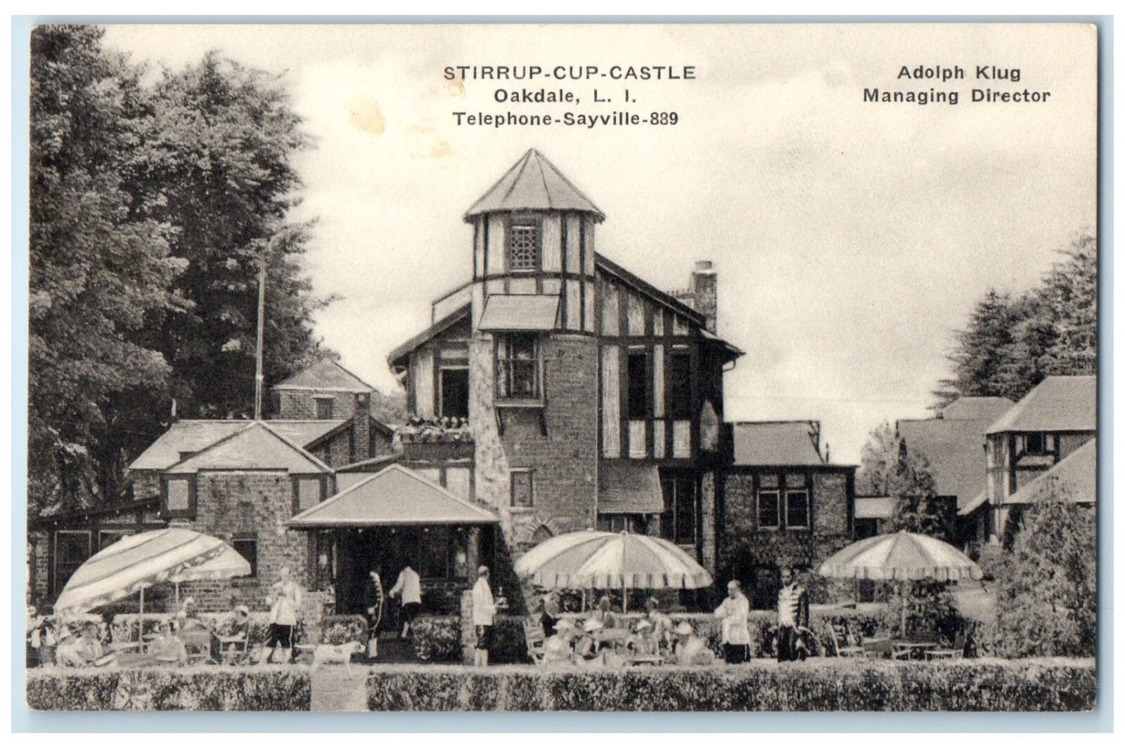 c1940 Exterior Stirrup Cup Castle Oakdale Long Island New York Antique ...