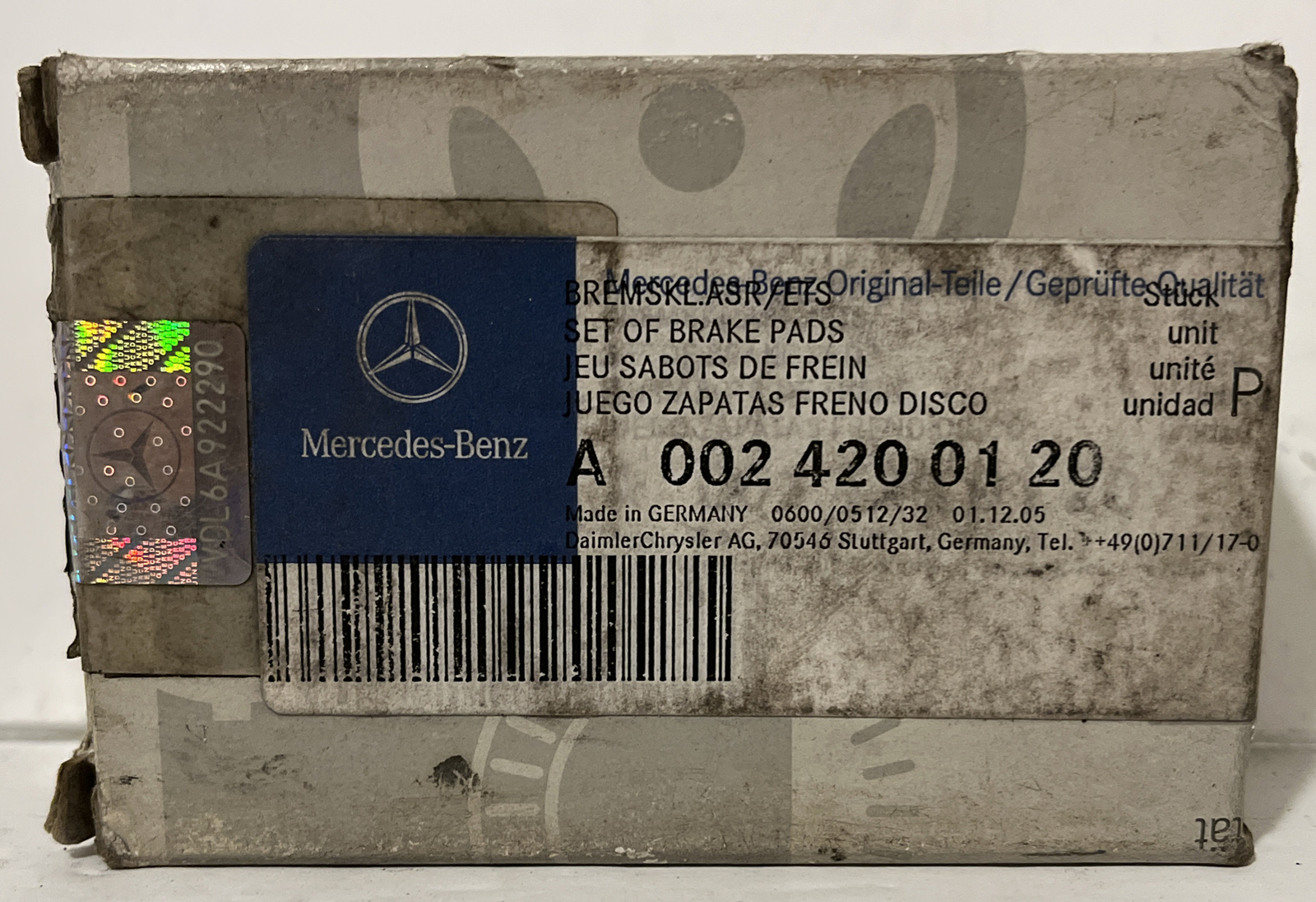 Front & Rear Brake Pads Set For Mercedes-Benz -- #0024200120 -- NEW ...