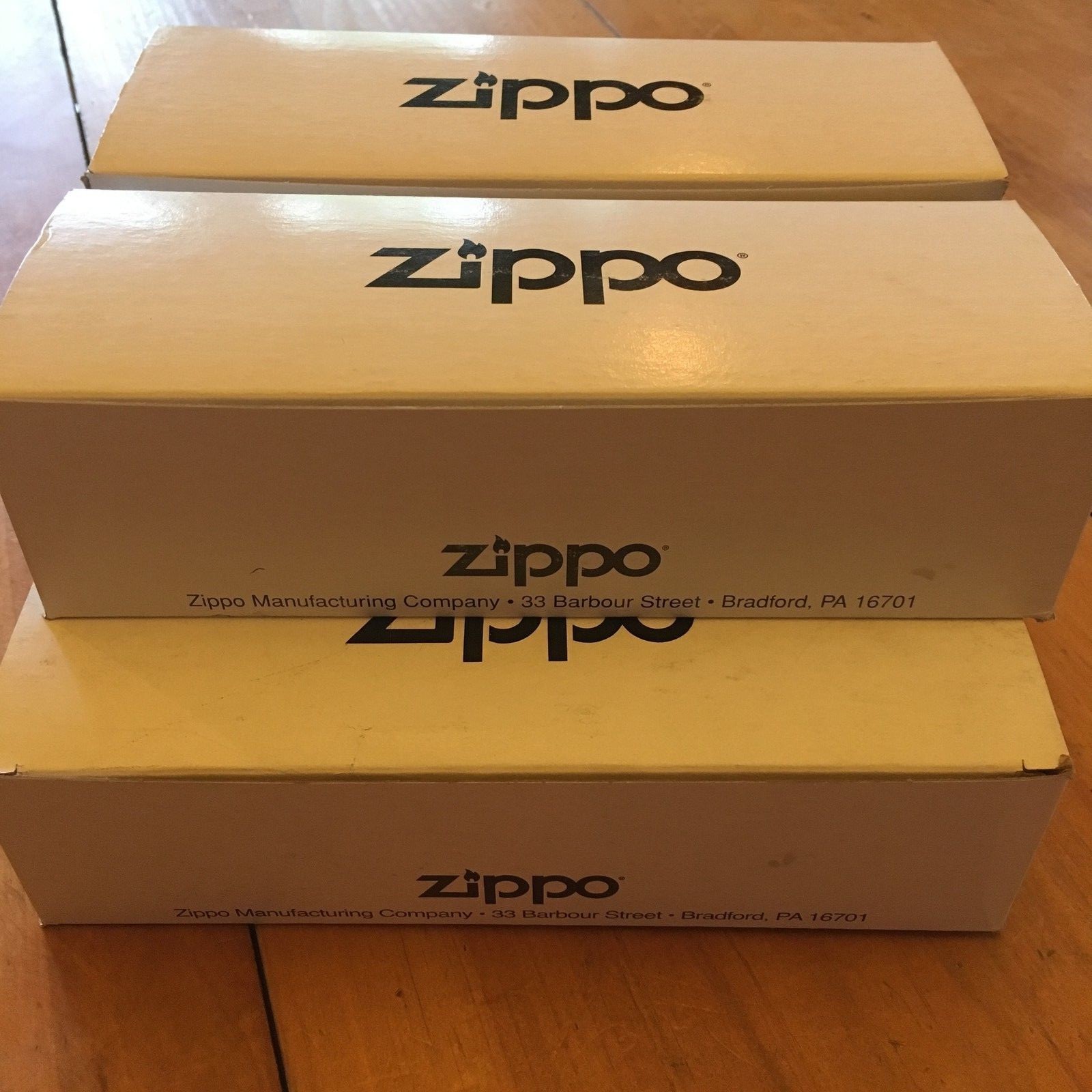 LOT OF 5 Zippo Manufacturing Company White Empty STORAGE BOX For Boxed ...