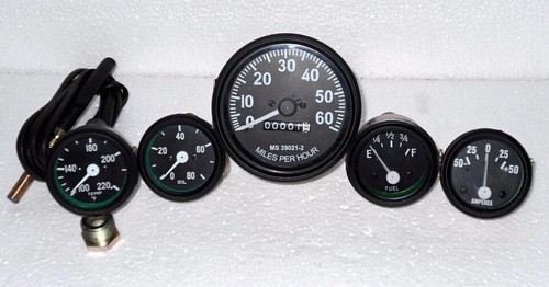 Jeep Willys Speedometer 12 V fits 1946 66 CJ 2A 3A 3B M38 M38A1 Gauges ...