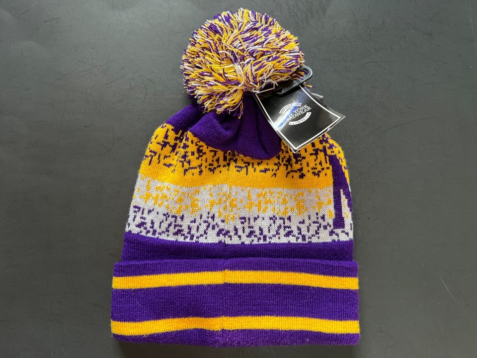 Men's New York Headwear NFL MN Vikings Football Pom Pom Beanie Hat ...