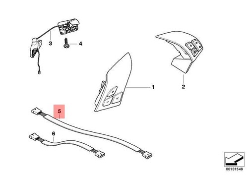 Genuine BMW E85 E86 Coupe Steering Wheel Harness Switch OEM 61316933898 ...