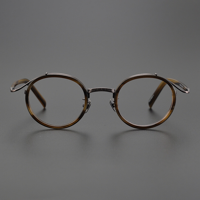 Japanese Round Eyeglass Frames Retro Hand Made Glasses Acetate+titanium ...