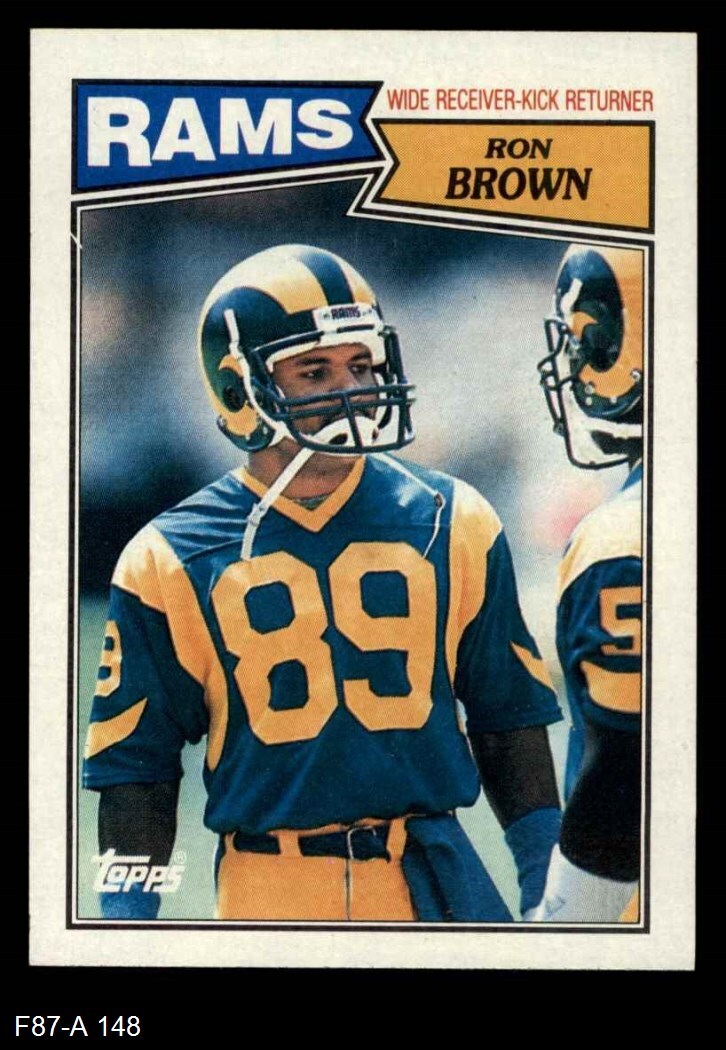 1987 Topps #148 Ron Brown Rams Arizona St 8 - NM/MT | eBay