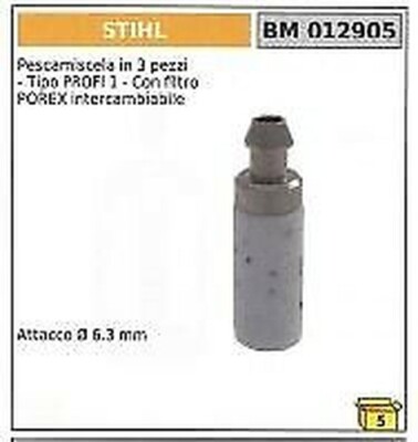 Fuel Oil Filter IN 3 Pieces Type PROFI1 Porex Interchangeable Attack Ø6 ...