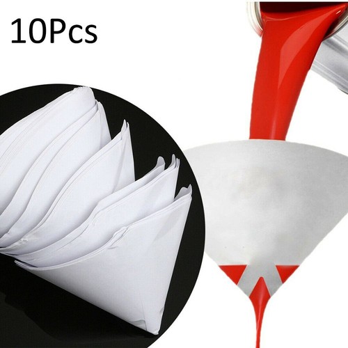 10Pcs/set Tool Purifying Straining Paper Paint Strainer Filter Funnel ...