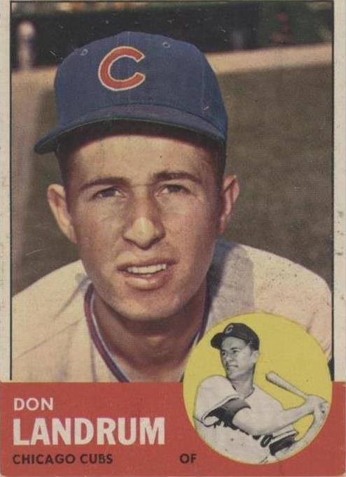 1963 Topps - Ron Santo, Don Landrum #113 Ron Santo Pictured for sale ...