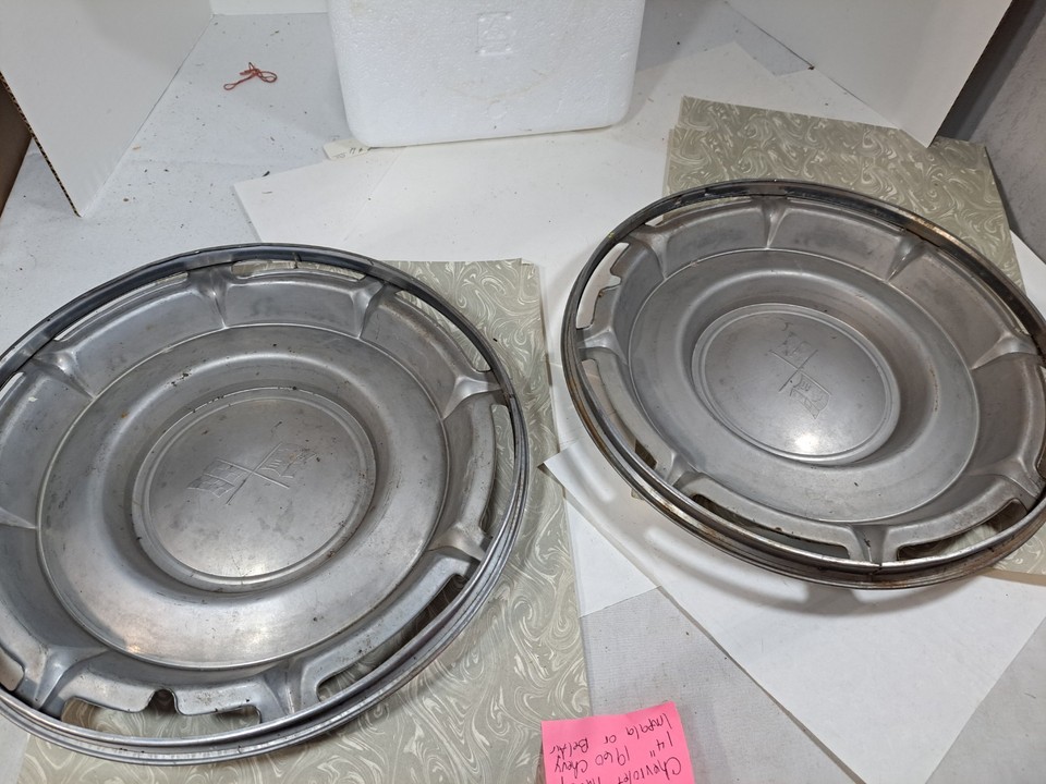 1960 Chevrolet Impala Belair 14” original hubcaps Set 2 Nice | eBay