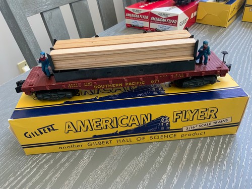VINTAGE American Flyer TRAIN #971 PLASTIC SP LUMBER UNLOADING CAR 1956 ...