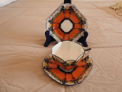 SHELLEY queen anne trio 1920s tall trees and sunrise 11513 rg no 723404 ...