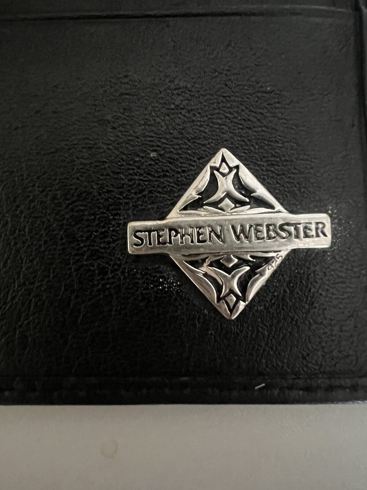 STEPHEN WESTER RARE COOL GENUINE STING RAY SKIN WALLET & SOLID SILVER ...