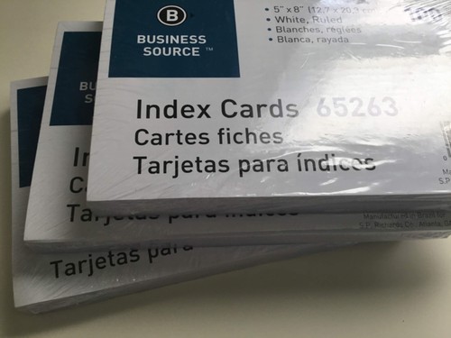 Index Cards 3 Packs Set | eBay