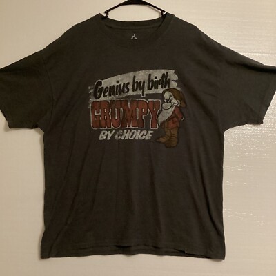 DISNEYLAND GRUMPY GENIUS BY BIRTH BY CHOICE GRAY T SHIRT Men Size XL | eBay