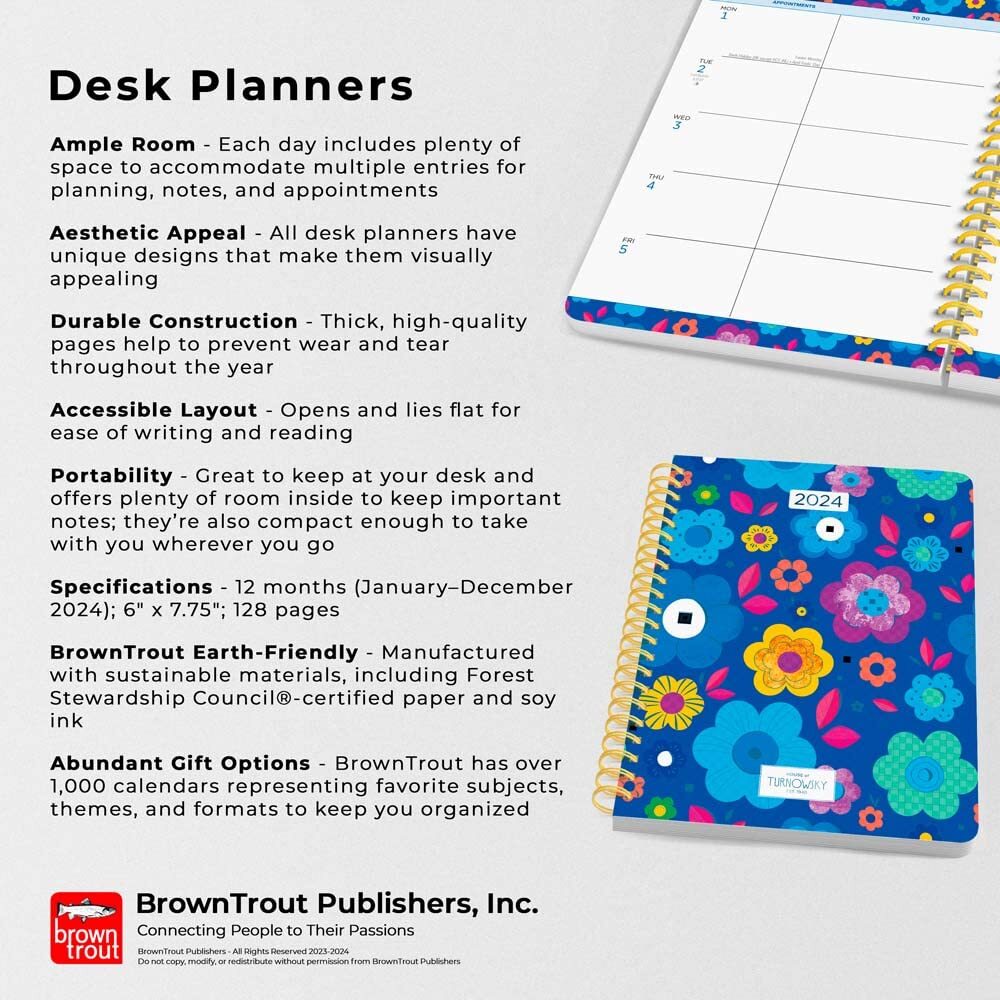 Turnowsky House Of 2024 Desk Planner Color Code Foil BOOK NEUF | eBay