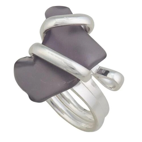 Pompano Beach Glass Ring YOU CHOOSE COLOR Free Form Adjustable Size | eBay