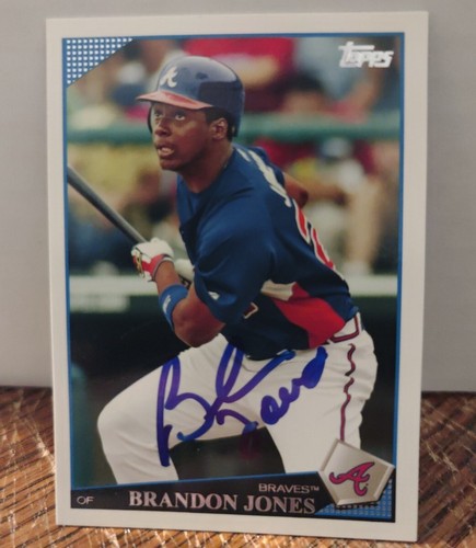 Brandon Jones Autographed 2009 Topps Baseball Signed Card #133 Atlanta ...