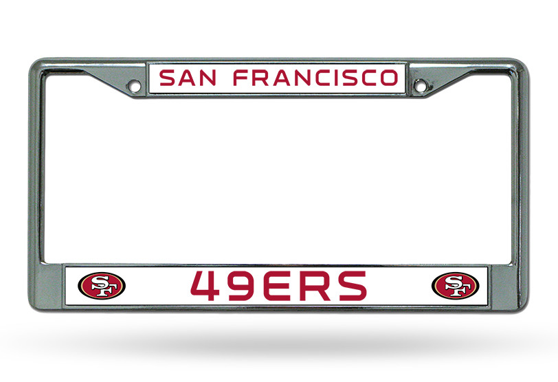 NFL San Francisco 49ers Chrome License Plate Frame Thick Letters | eBay