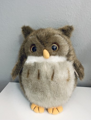 Horned Owl 10" Plush Brown Stuffed Animal Bird RARE Alfas Fuzzy Town ...