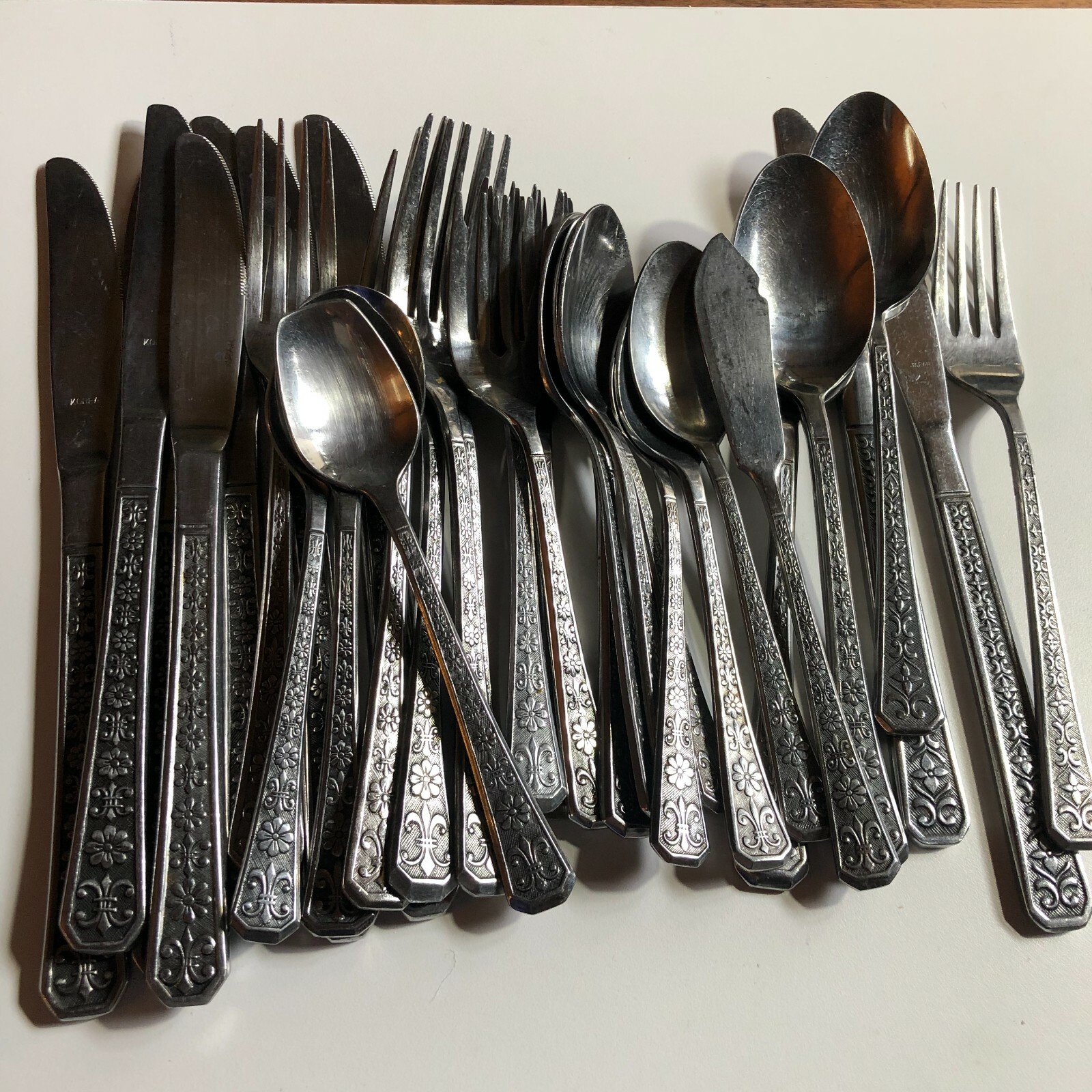 Interpur FLORENZ Stainless Steel Black Texture Pattern Flatware CHOICE ...
