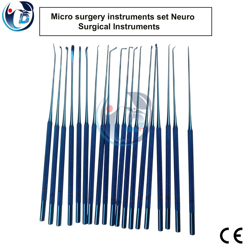 Micro surgery instruments set Neuro Surgical Titanium coated Instrument ...