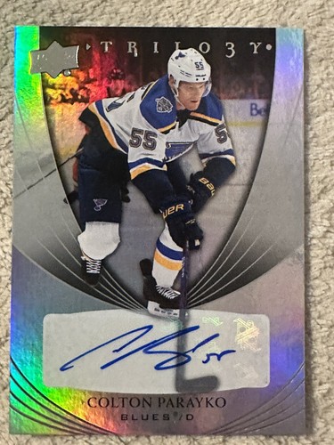 2020-21 UD Trilogy Colton Parayko Silver Auto SSP Blues | eBay