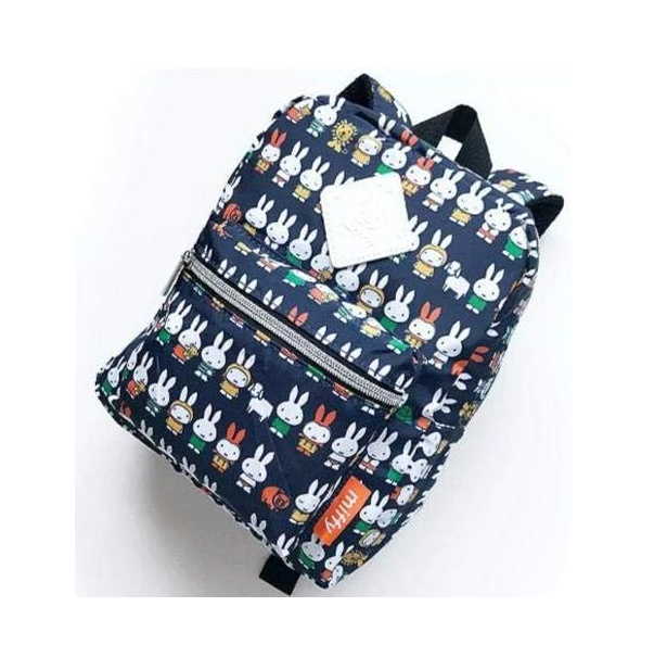New Japan Miffy Rabbit NAVY MEDIUM Backpack Bag Kids Storage Trip ...