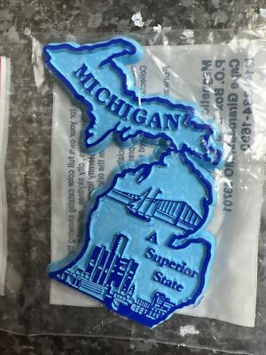 Vintage Rubber Fridge Magnet MICHIGAN | eBay